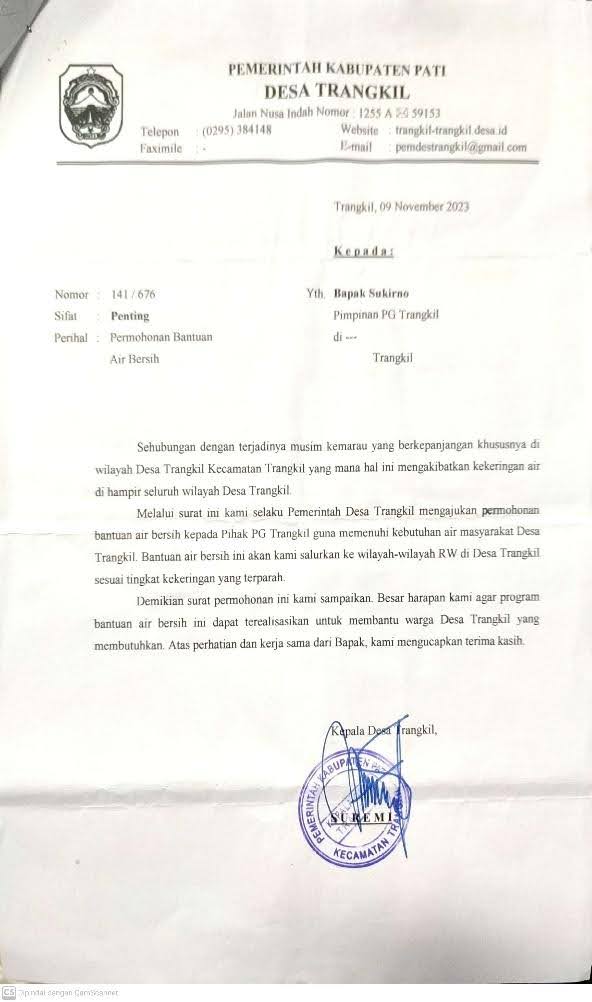 PG Trangkil Berikan Bantuan Air Bersih untuk Desa Trangkil RW 4 - PT ...
